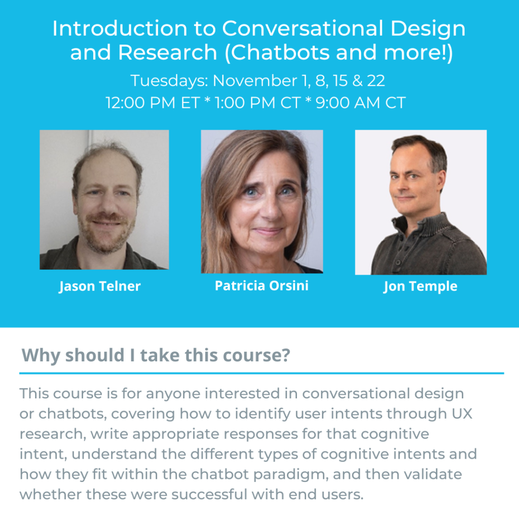 Introduction to conversational design and research (Chatbots and more ...